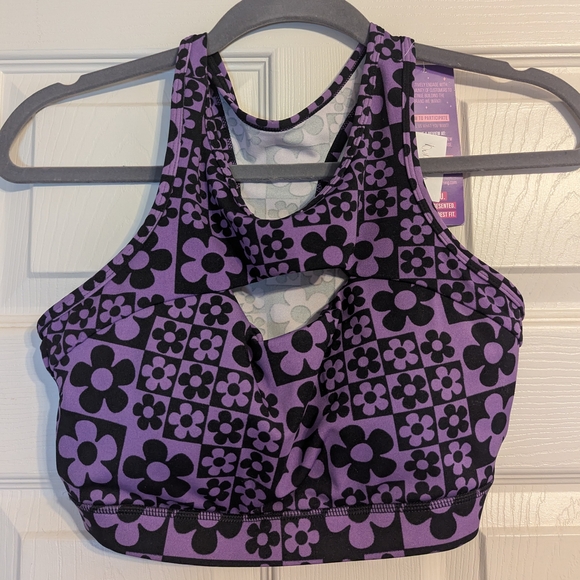 POP Fit | Intimates & Sleepwear | Pop Fit Purple And Black Floral ...